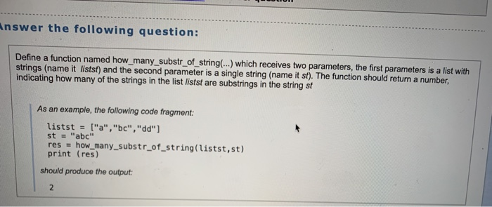 Solved language is pythoncould you solve this problem using | Chegg.com
