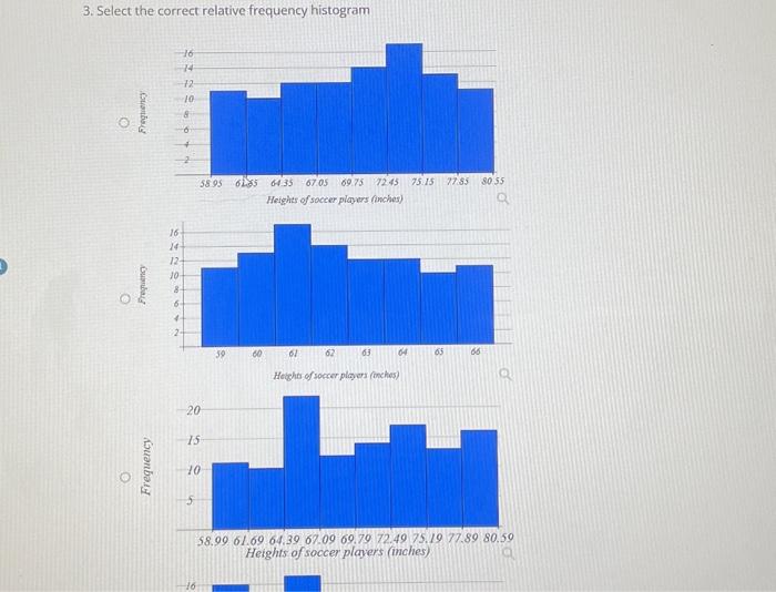 Solved 3 Select The Correct Relative Frequency 