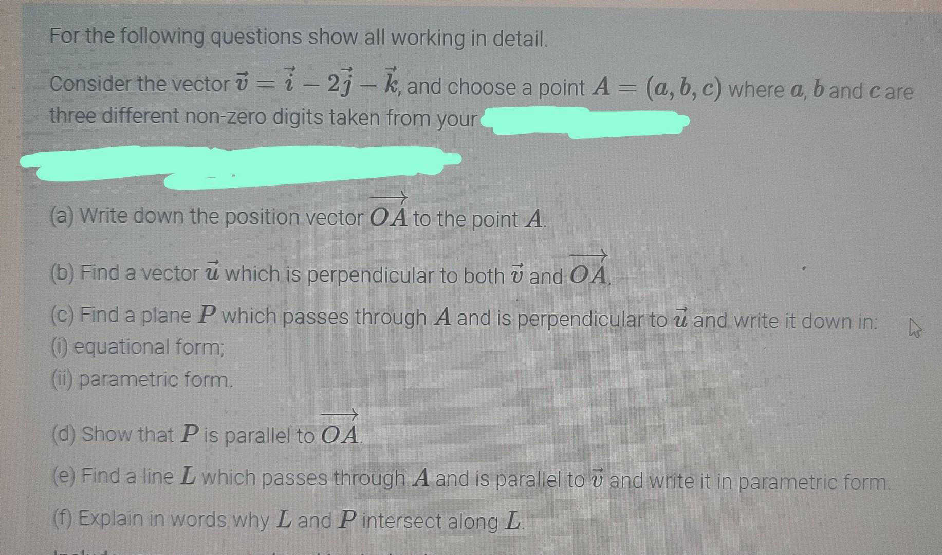 Solved For the following questions show all working in | Chegg.com