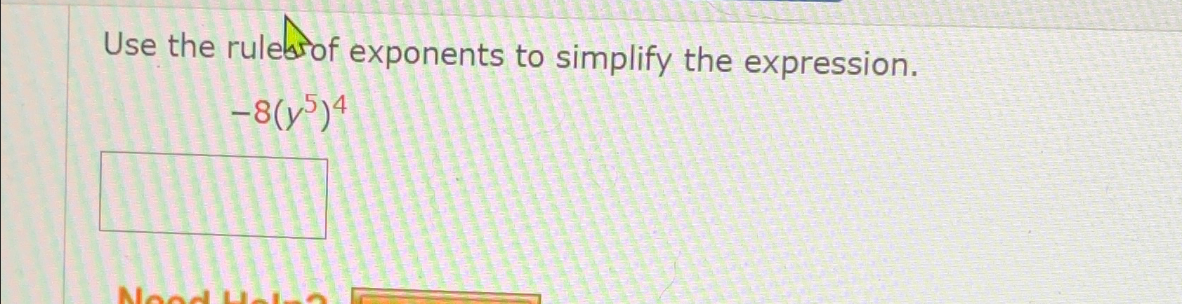 Solved Use the rulearof exponents to simplify the | Chegg.com