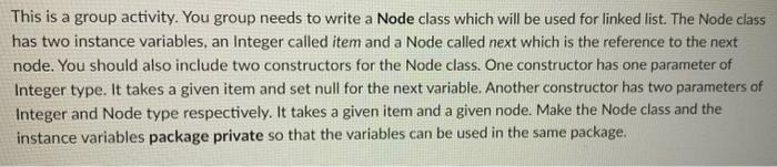 Solved This is a group activity. You group needs to write a | Chegg.com