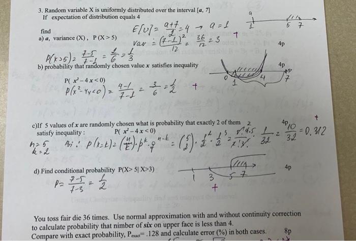 Solved 3 Random Variable X Is Uniformly Distributed Over 3449
