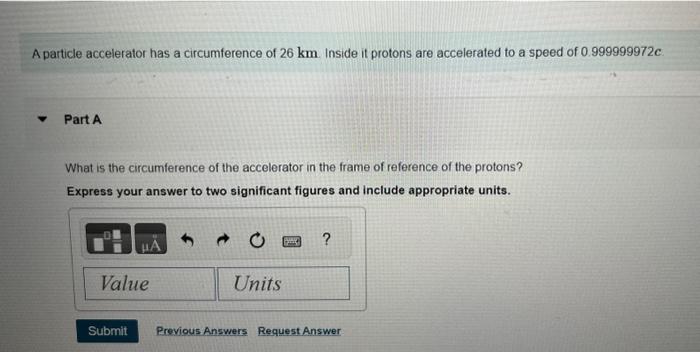 Solved particle accelerator has a circumference of 26 km. | Chegg.com