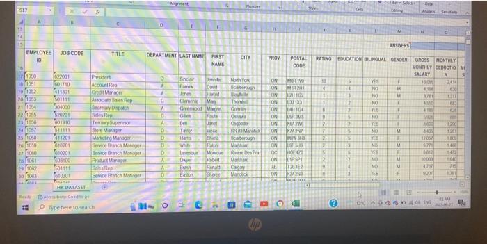 Solved In cell R17. Use the VLOOKUP function to return | Chegg.com