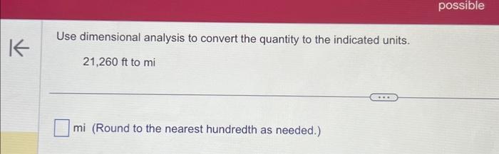 Solved Use dimensional analysis to convert the quantity to | Chegg.com