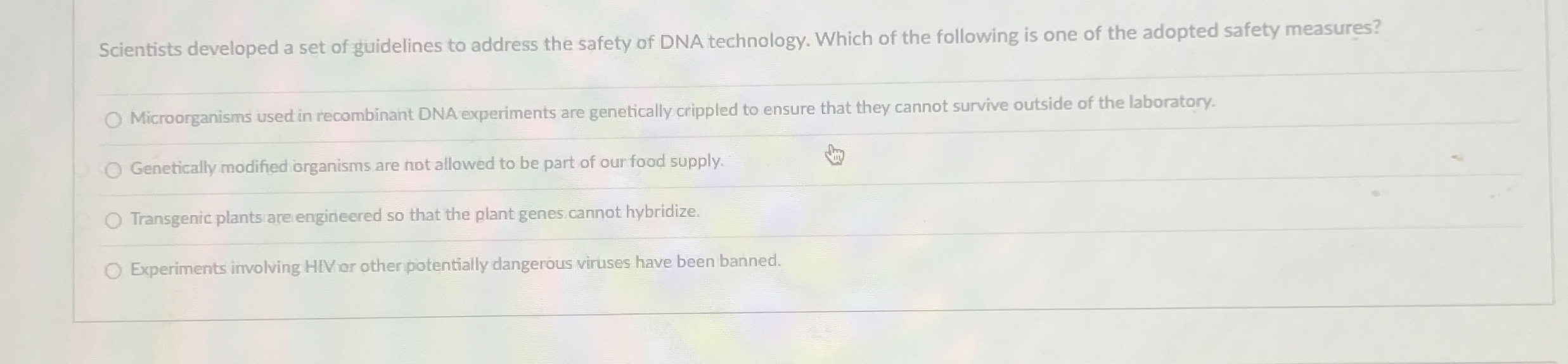 Solved Scientists developed a set of guidelines to address | Chegg.com