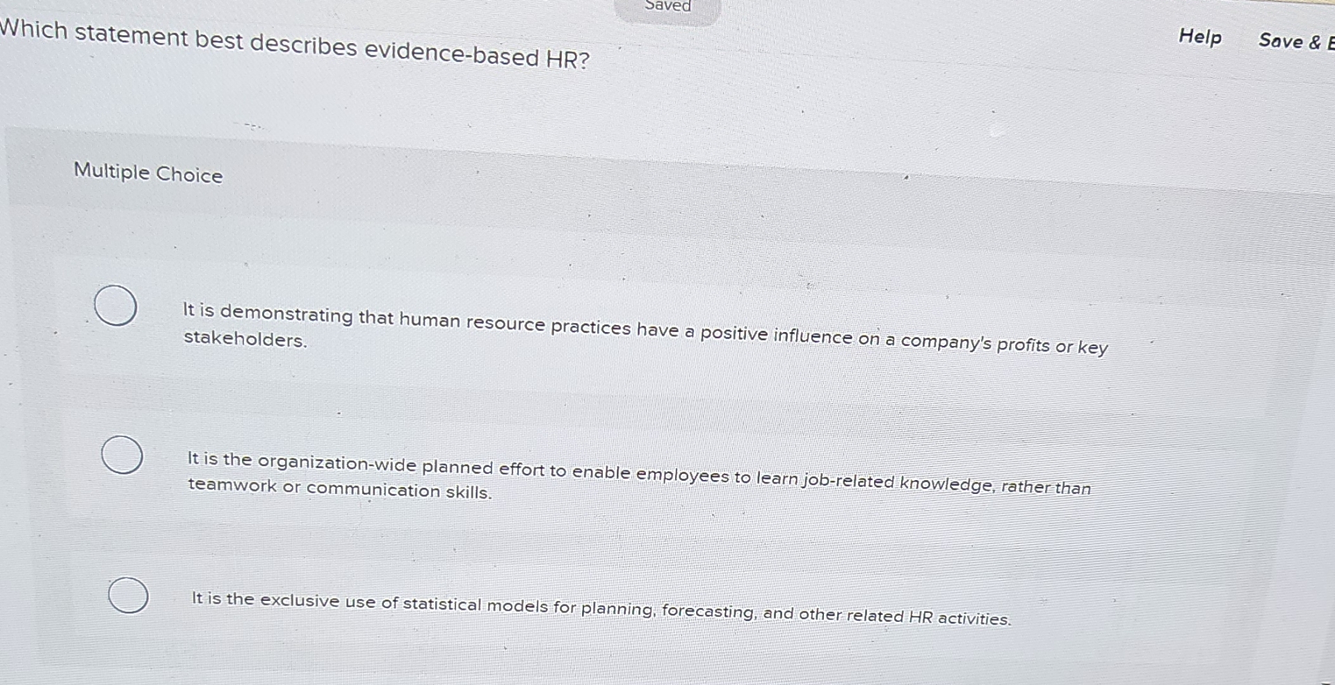 Solved savedWhich statement best describes evidence-based | Chegg.com