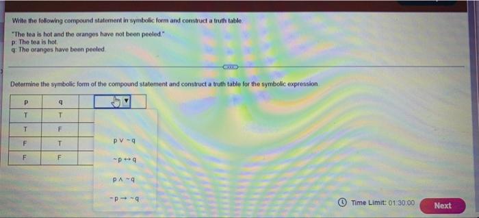 Solved Write the following compound statement in symbolic | Chegg.com