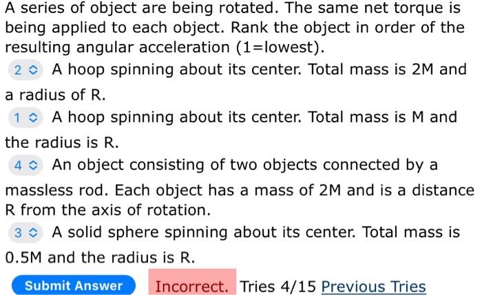 Solved A series of object are being rotated. The same net | Chegg.com