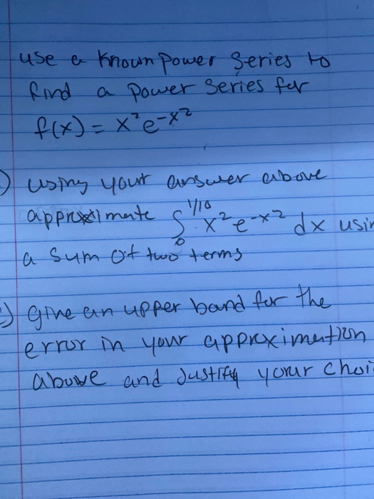 Solved use a known power series to find a power series for | Chegg.com