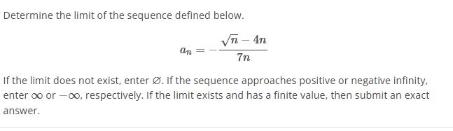 Solved Determine the limit of ﻿the sequence defined | Chegg.com