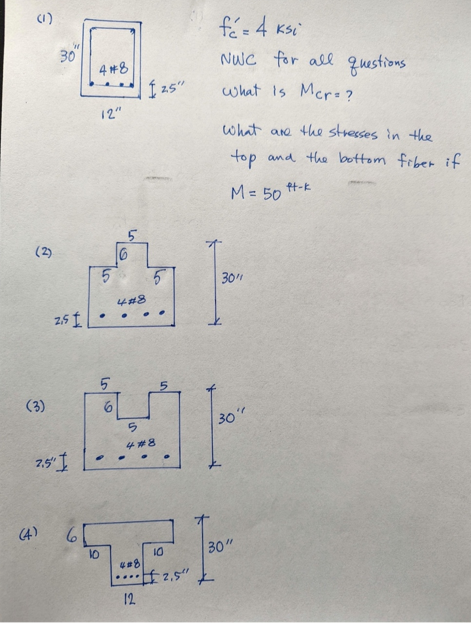 Solved fc'=4ksiNWC for all questions what is MCr= ?What are | Chegg.com