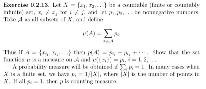 Solved Exercise 0.2.13. Let X = {21, 22, ...} be a countable | Chegg.com