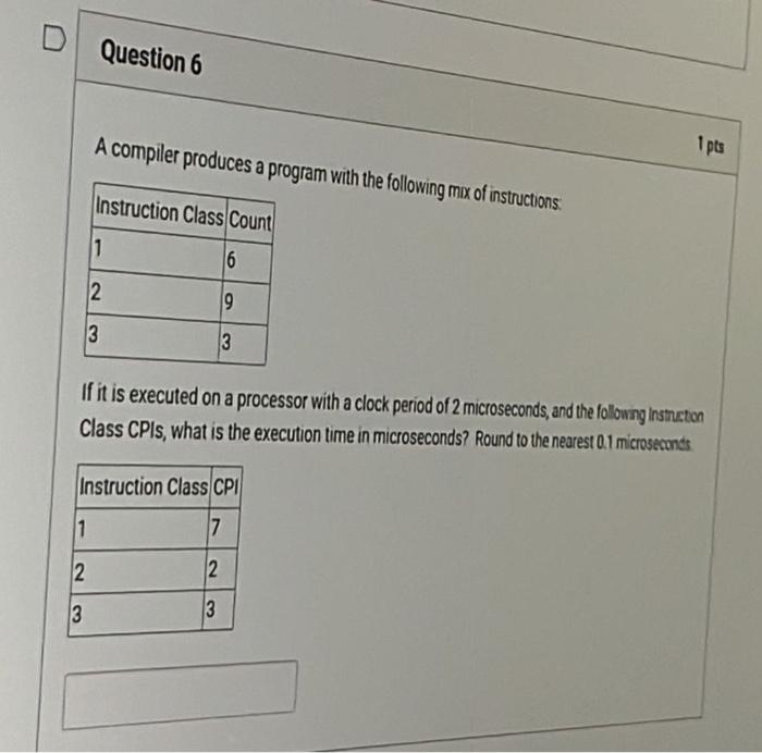 Solved A compiler produces a orogram with the following mix | Chegg.com