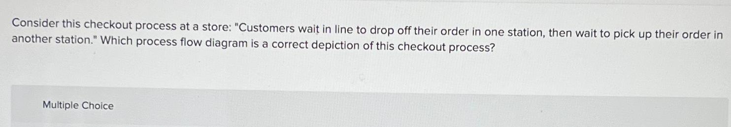 Solved Consider this checkout process at a store: "Customers | Chegg.com