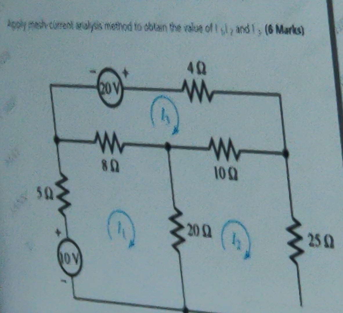 Solved Apply the mesh current analysis to find values of | Chegg.com