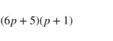 Solved (6p + 5)(p+1) | Chegg.com
