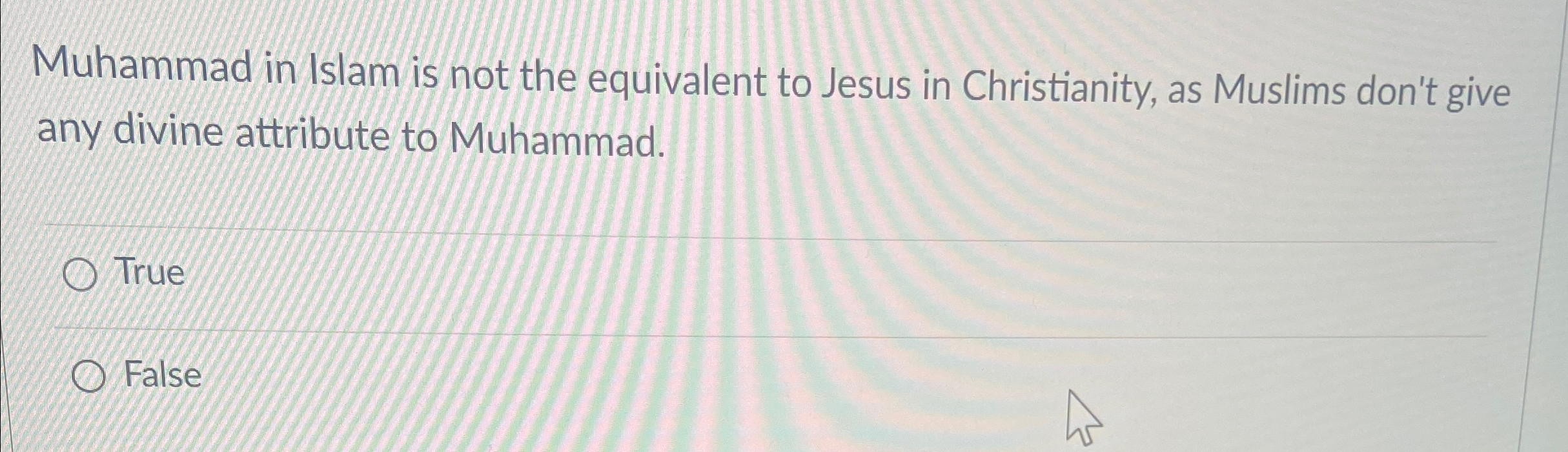 Solved Muhammad in Islam is not the equivalent to Jesus in | Chegg.com