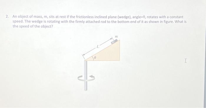Solved An object of mass, m, sits at rest if the | Chegg.com