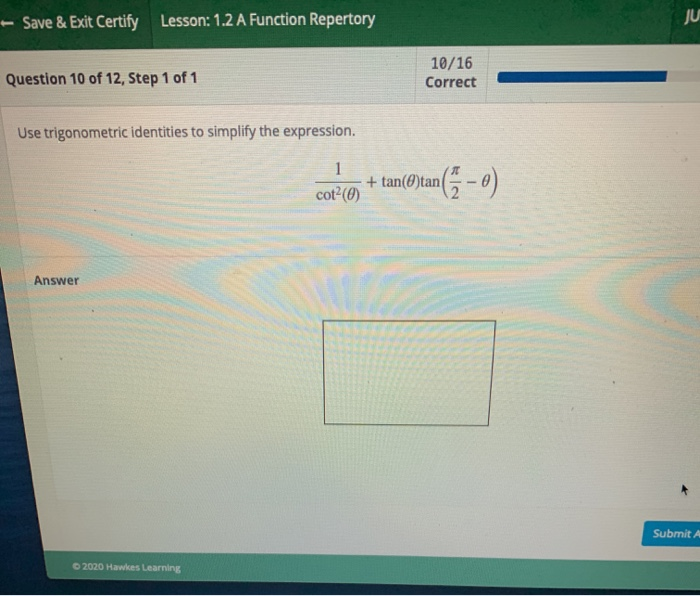 Solved Save & Exit Certify Lesson: 1.2 A Function Repertory | Chegg.com