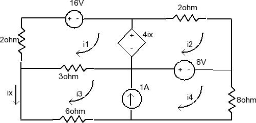 Solved Determine the values of the mesh currents i1, i2, i3 | Chegg.com