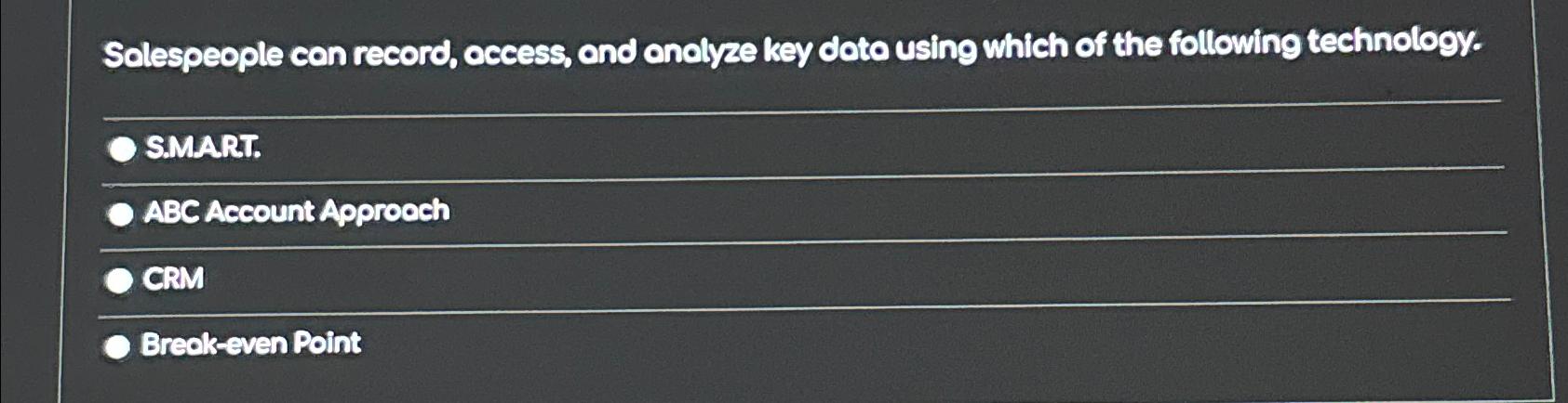 Solved Solespeople con record, occess, and onolyze key doto | Chegg.com