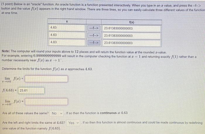 Solved 1 Point Below Is An Oracle Function An Oracle 4944
