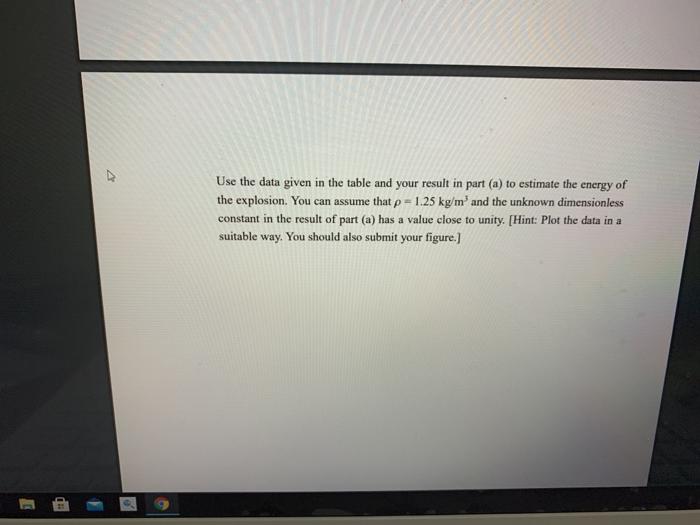 Solved 3. The radius R of the fireball of an atomic bomb at | Chegg.com
