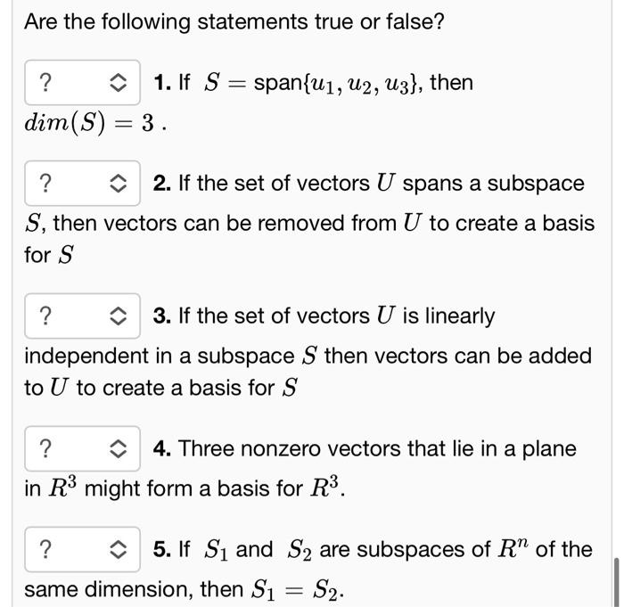 Solved Determine If The Subset Of R3 Consisting Of Vectors