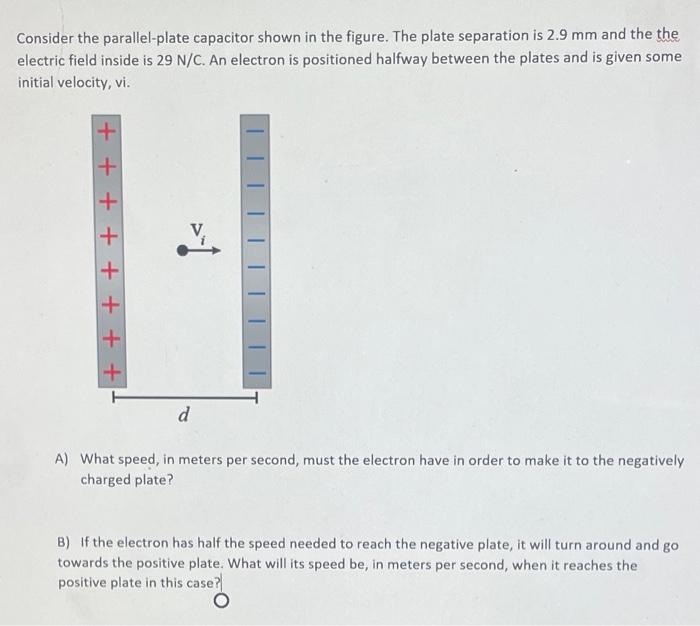 Solved Consider the parallel-plate capacitor shown in the | Chegg.com