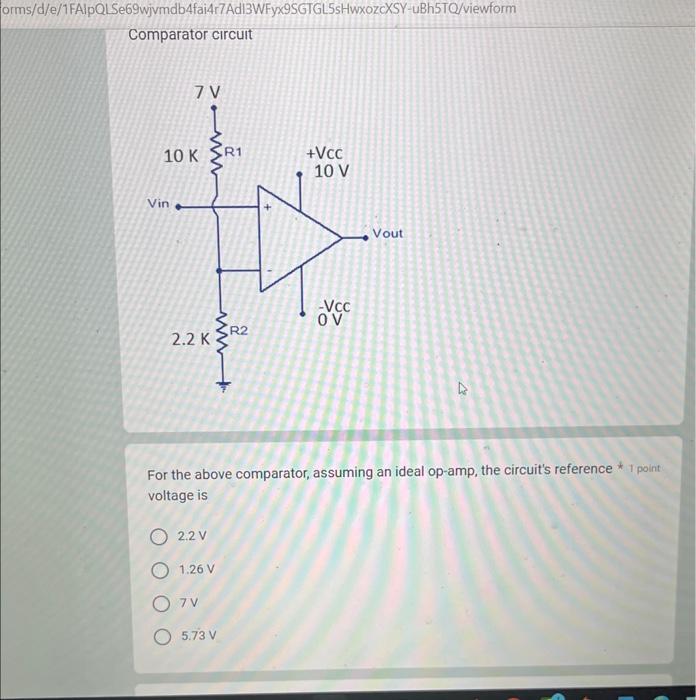 Solved 1. shown in photo2. For the above comparator,assuming | Chegg.com