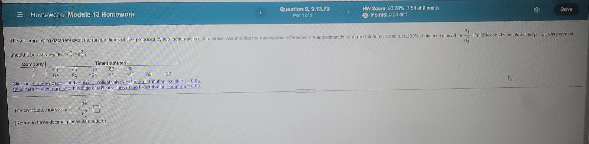 Solved Save = Homework: Module 13 Homework Question 9, | Chegg.com Solved Save = Homework: Module 13 Homework Question 9, | Chegg.com