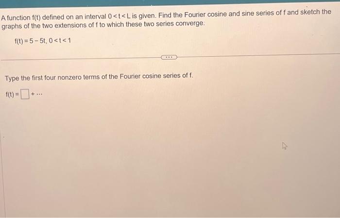 Solved A function f(t) defined on an interval 0 | Chegg.com