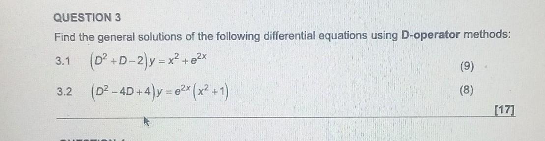 Solved Find the general solutions of the following | Chegg.com
