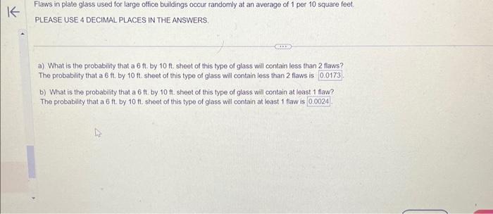 Solved Flaws in plate glass used for large office buildings | Chegg.com