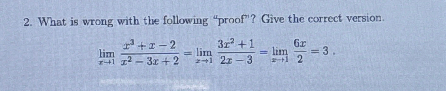 Solved What is wrong with the following "proof"? Give the | Chegg.com