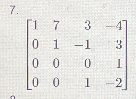 Solved In Exercises 7-10, ﻿the augmented matrix of a linear | Chegg.com