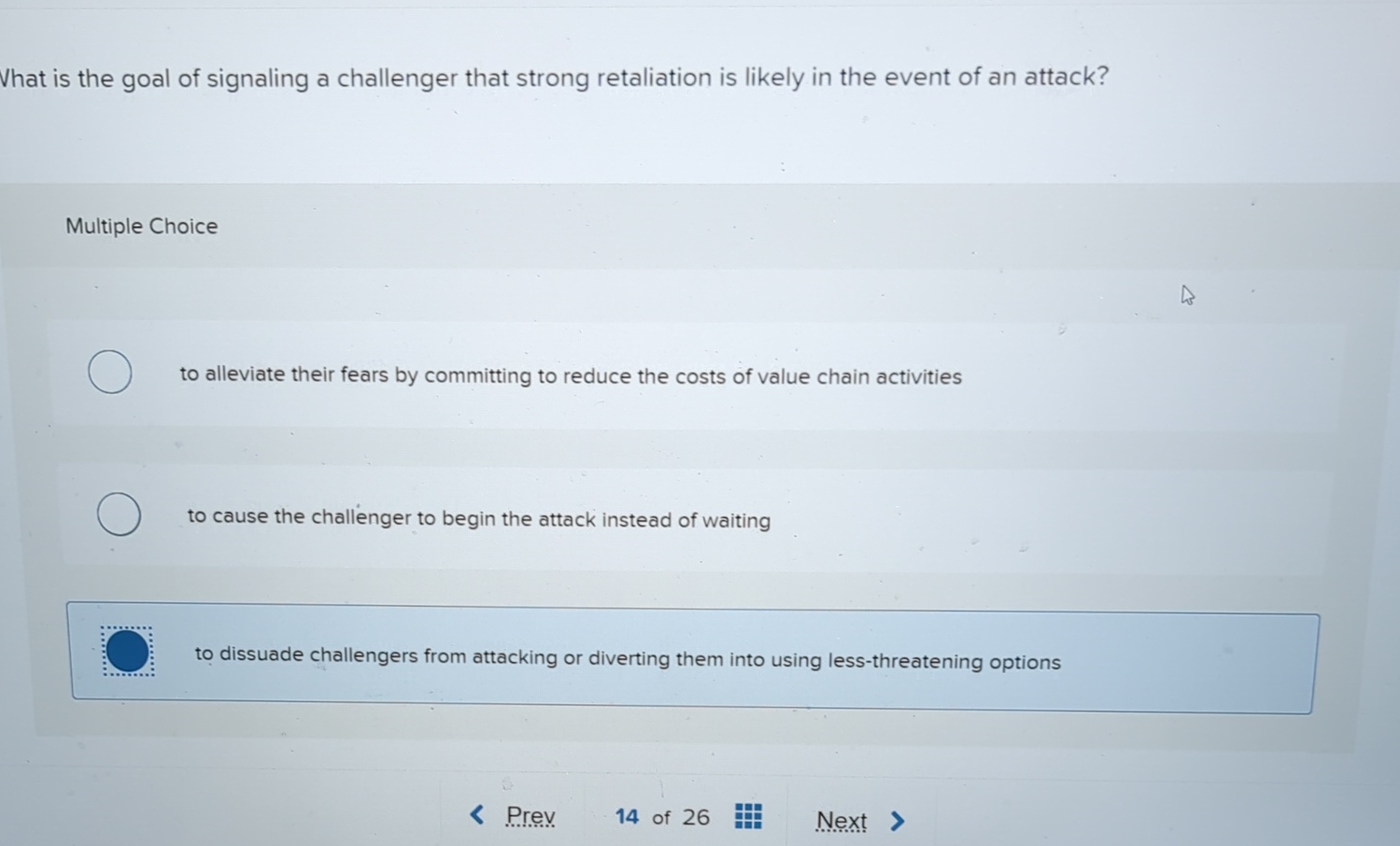 Solved What is the goal of signaling a challenger that | Chegg.com
