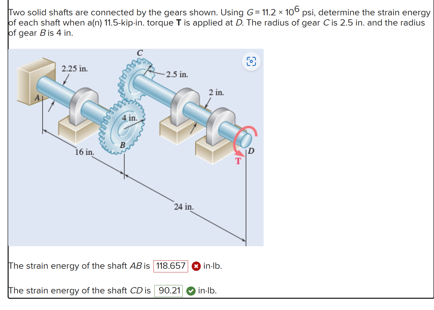 Two solid shafts are connected by the gears shown. | Chegg.com