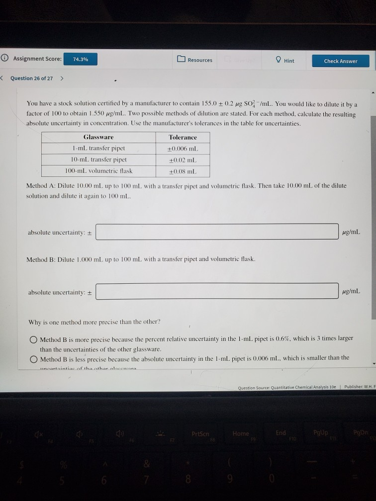 Solved Assignment Score: 74.3% Resources Hint Check Answer