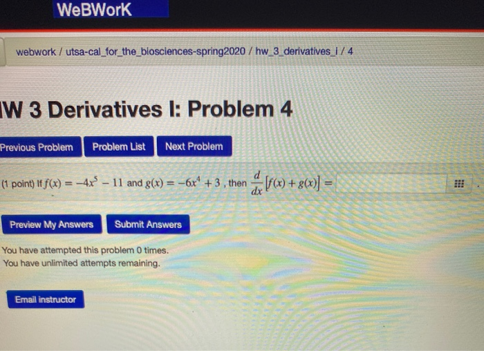 Solved WeBWork webwork / | Chegg.com