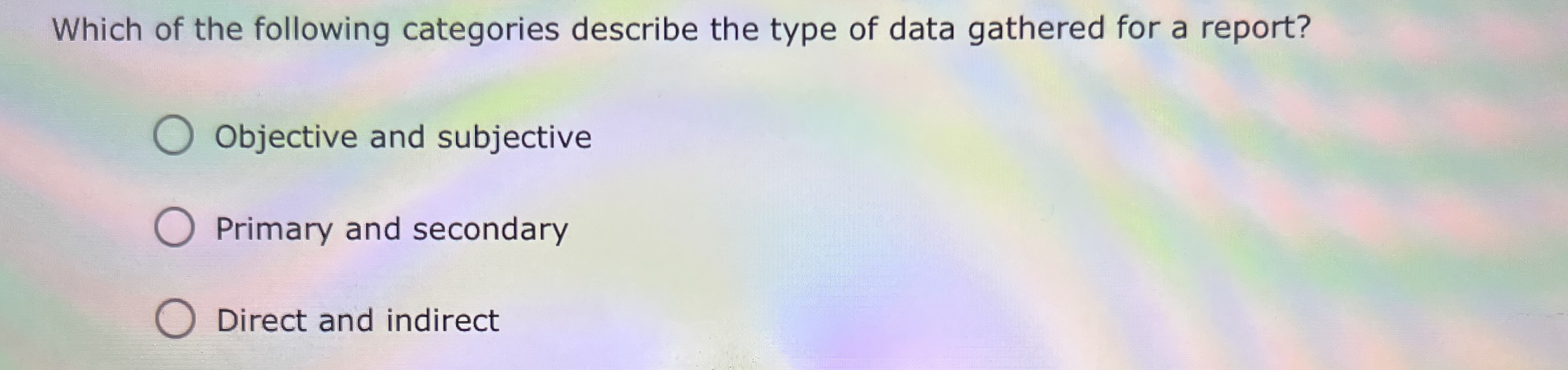 Solved Which of the following categories describe the type | Chegg.com