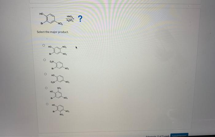 Solved HSO2 Fuming Select the major product.H2SO4HNO3 | Chegg.com