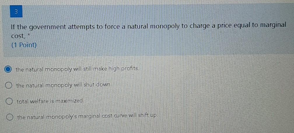 Solved If the government attempts to force a natural | Chegg.com