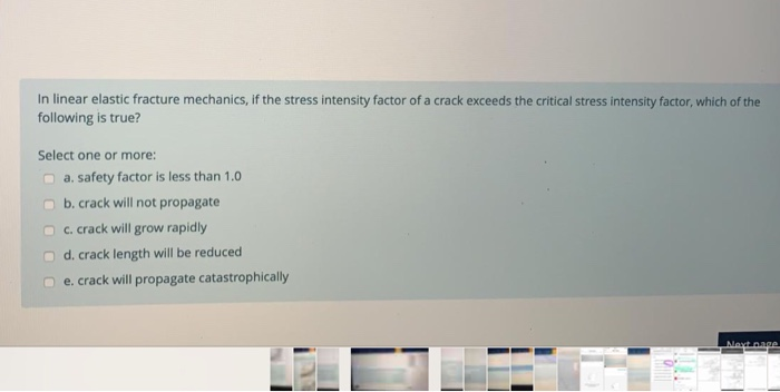 Solved In linear elastic fracture mechanics, if the stress | Chegg.com