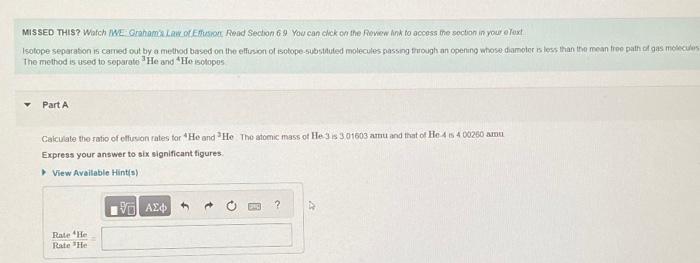 Solved the method is used to separate 3He and 4He isolopos | Chegg.com