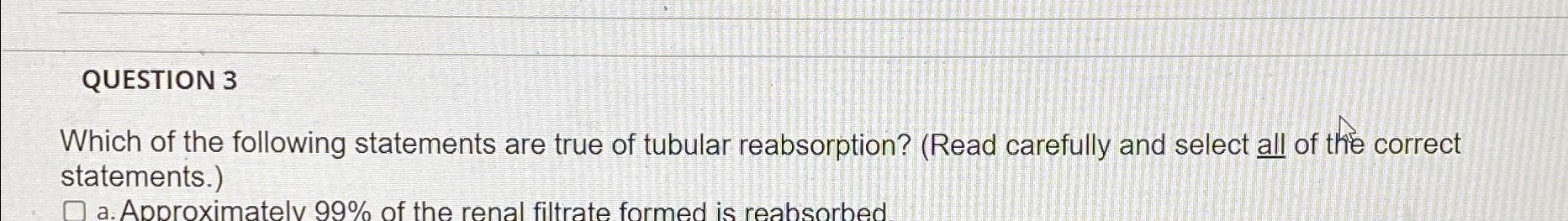 Solved QUESTION 3Which of the following statements are true | Chegg.com