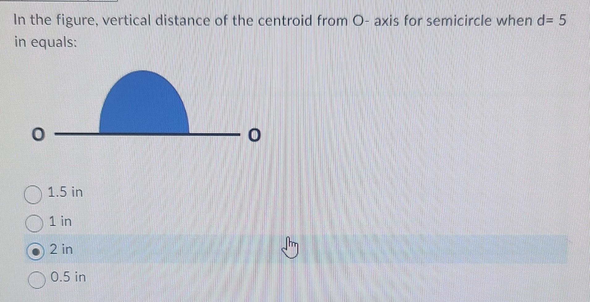 Solved In the figure, vertical distance of the centroid from | Chegg.com