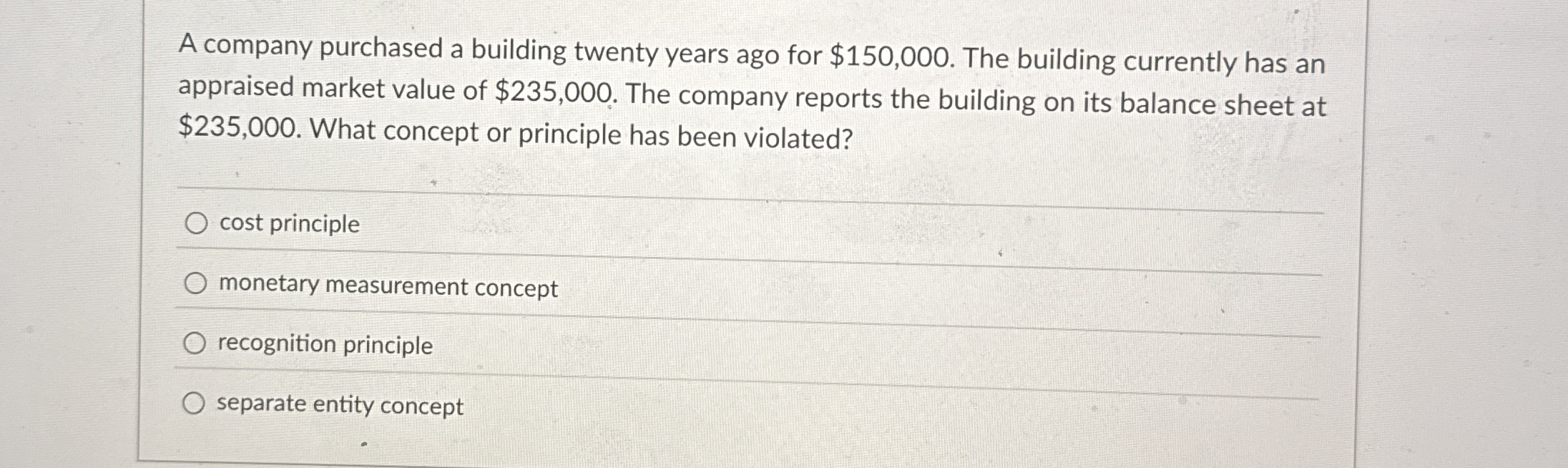 Solved A company purchased a building twenty years ago for | Chegg.com