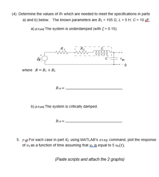 (4). Determine the values of R1 which are needed to | Chegg.com